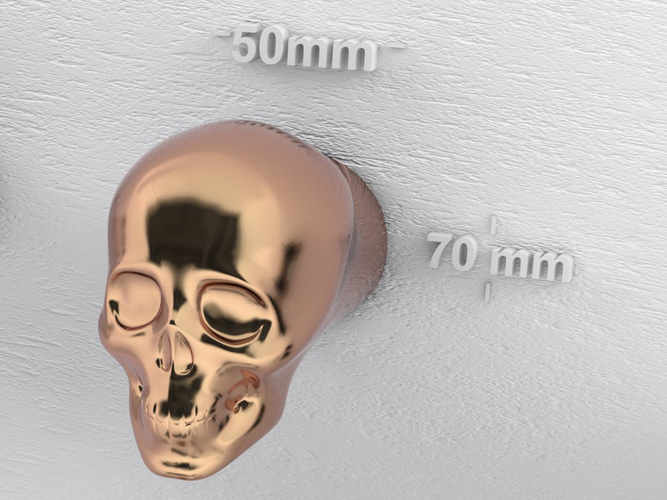 3D Printed Skull knob big by pasodem | Pinshape