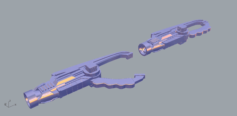 POWER RANGERS blaster 2 positions 3D print model - Pinshape