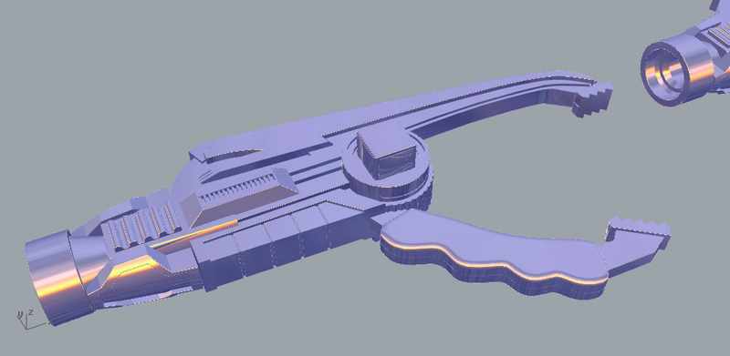 POWER RANGERS blaster 2 positions 3D print model - Pinshape