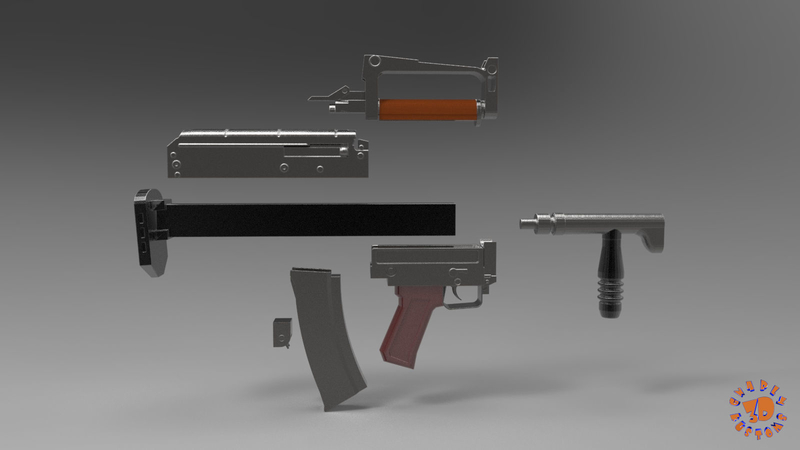 OTs-14 Groza A Russian Assault Rifle - Pinshape