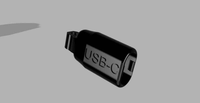 USB-C Adapter Key Fob for Samsung (and other) phones - Pinshape