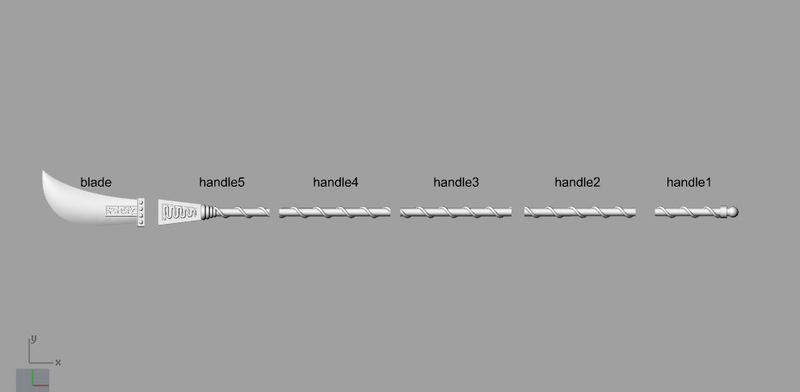 Bisento Spear of white beard One Piece 3D print model - Pinshape