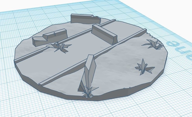 70mm diameter walker base - Pinshape