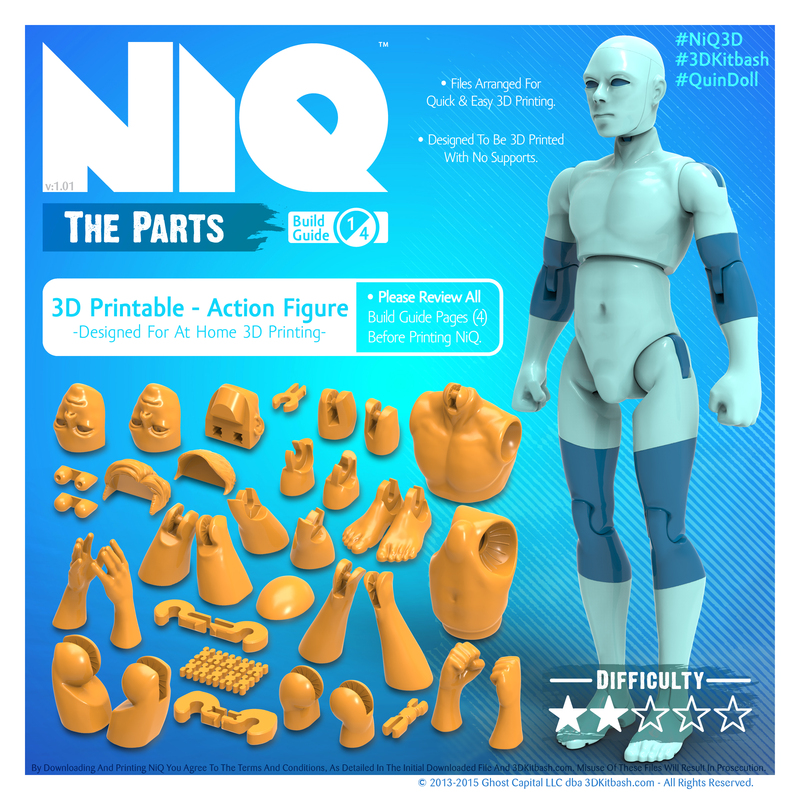 NiQ, The 3D-Printable Action Figure - by 3DKitbash.com - Pinshape