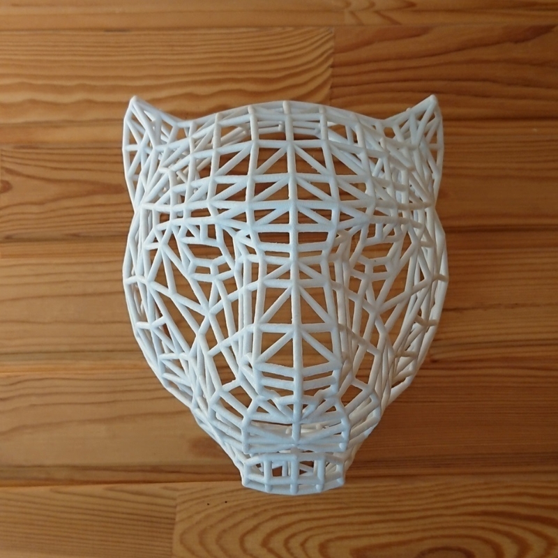 Tiger Head WireFrame Low Poly - Pinshape