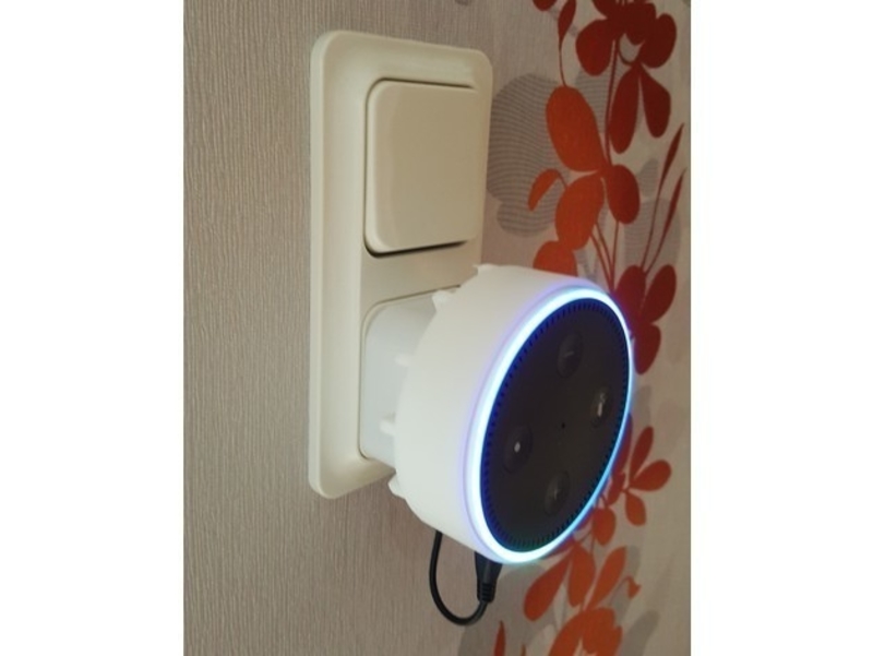 Amazon Echo Dot Vers. 1 + 2 Euro Plug Mount - Pinshape