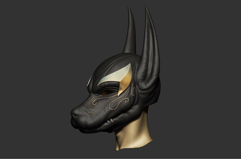 Anubis Helmet For Cosplay - Pinshape
