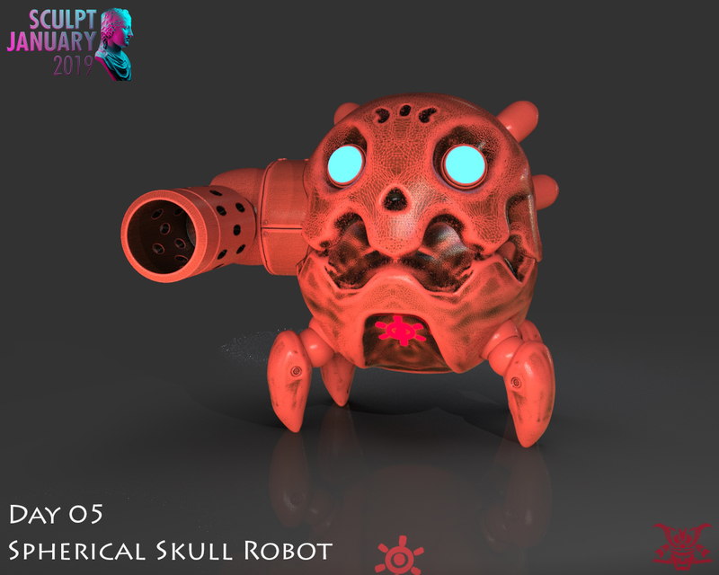 Robot Skull - Pinshape