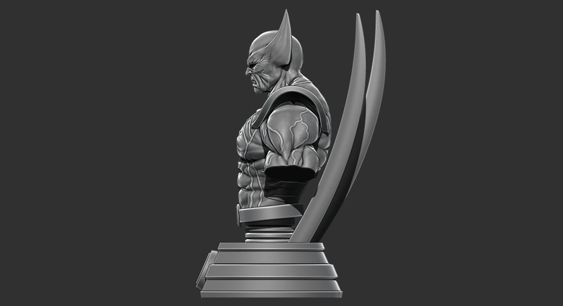 Wolverine bust from Marvel - 3D print - STL file - Pinshape
