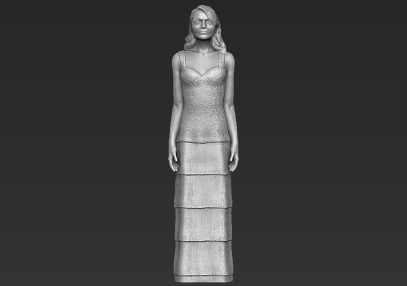 Emma Stone figurine ready for full color 3D printing - Pinshape
