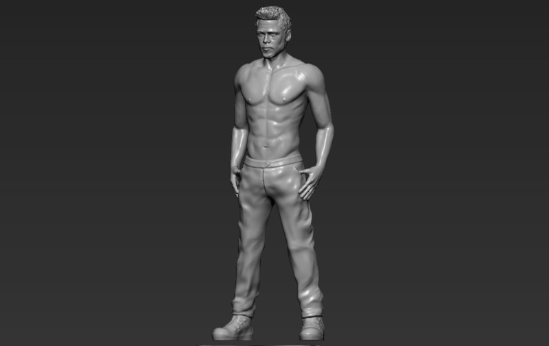 Tyler Durden Brad Pitt from Fight Club 3D printing ready - Pinshape