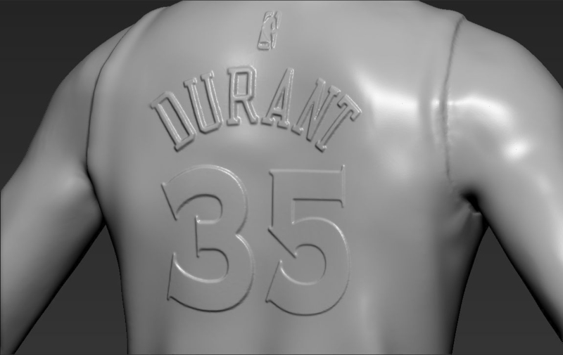 Kevin Durant ready for full color 3D printing - Pinshape