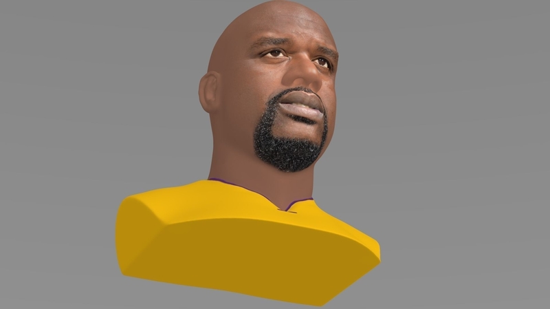 Shaq ONeal bust ready for full color 3D printing - Pinshape