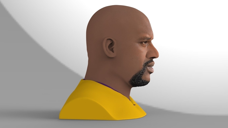 Shaq ONeal bust ready for full color 3D printing - Pinshape