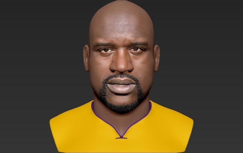 Shaq ONeal bust ready for full color 3D printing - Pinshape