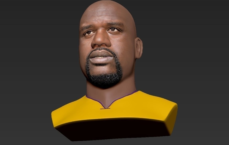 Shaq ONeal bust ready for full color 3D printing - Pinshape