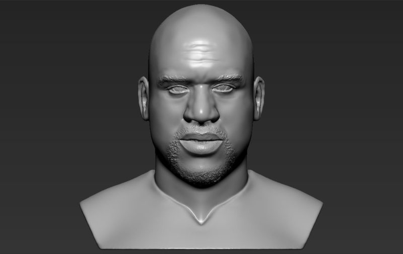 Shaq ONeal bust ready for full color 3D printing - Pinshape