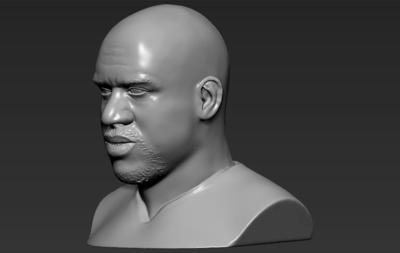 Shaq ONeal bust ready for full color 3D printing - Pinshape