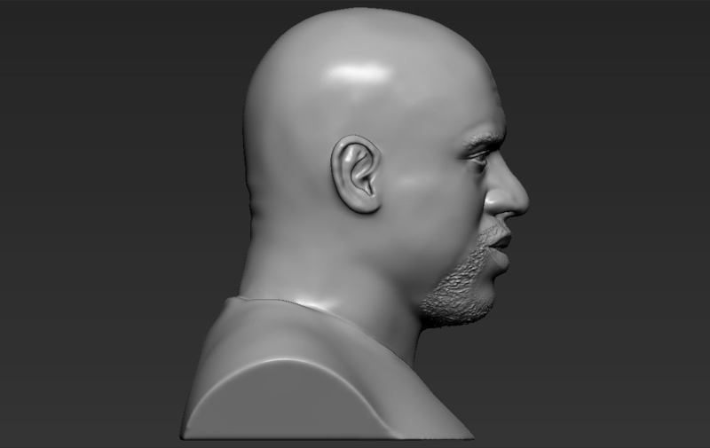 Shaq ONeal bust ready for full color 3D printing - Pinshape