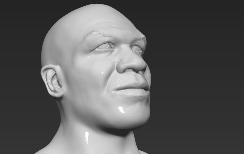 Mike Tyson bust 3D printing ready stl obj - Pinshape