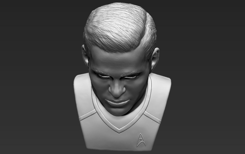 Captain Kirk Chris Pine Star Trek bust 3D printing ready stl obj - Pinshape