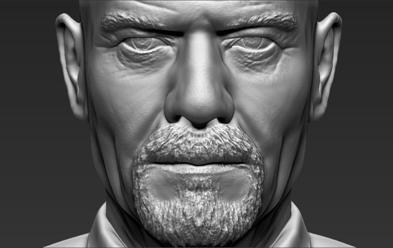 Walter White Breaking Bad bust 3D printing ready stl obj - Pinshape