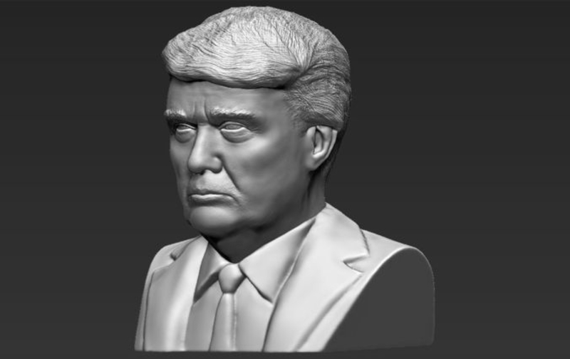 President Donald Trump bust 3D printing ready stl obj - Pinshape