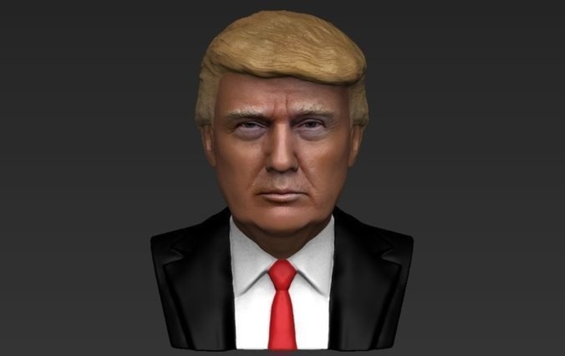 President Donald Trump bust ready for full color 3D printing - Pinshape