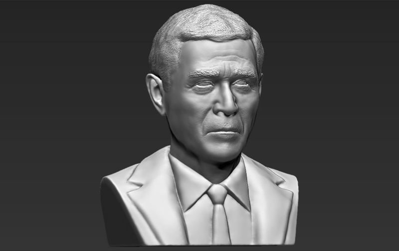 President George W Bush bust 3D printing ready stl obj - Pinshape