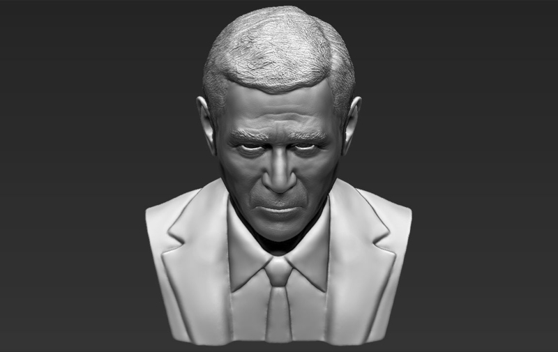 President George W Bush bust 3D printing ready stl obj - Pinshape