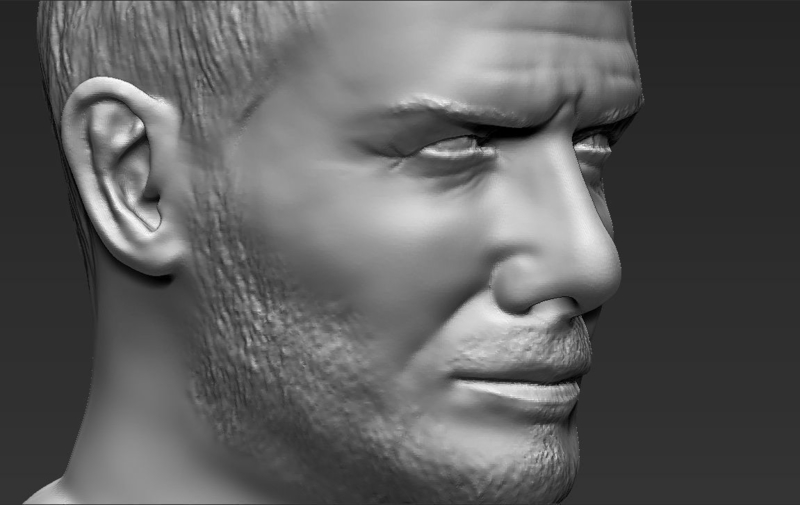 David Beckham bust 3D printing ready stl obj - Pinshape