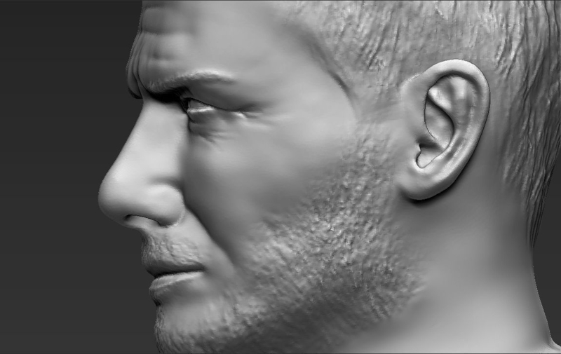 David Beckham bust 3D printing ready stl obj - Pinshape