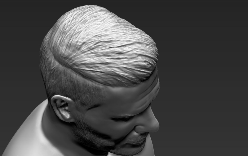 David Beckham bust 3D printing ready stl obj - Pinshape