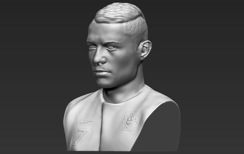 Cristiano Ronaldo bust 3D printing ready stl obj - Pinshape