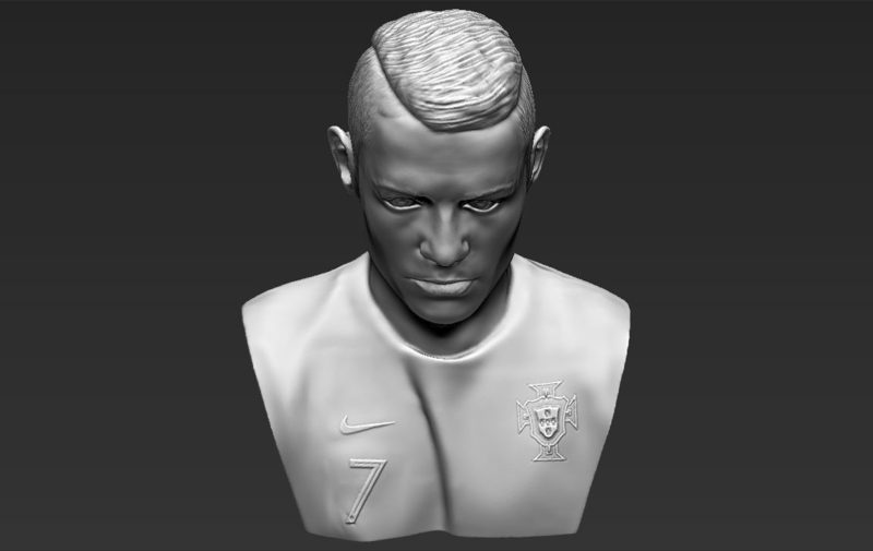 Cristiano Ronaldo bust 3D printing ready stl obj - Pinshape