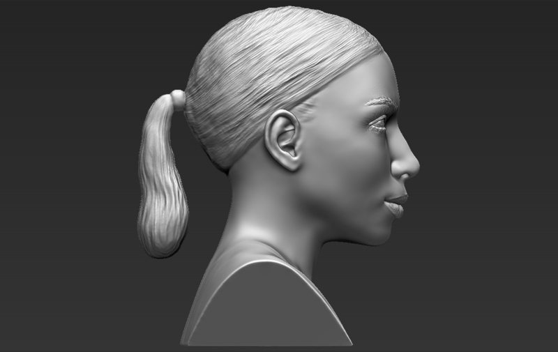 Kim Kardashian bust ready for full color 3D printing - Pinshape