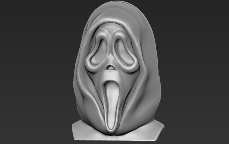 Ghostface from Scream bust 3D printing ready stl obj - Pinshape