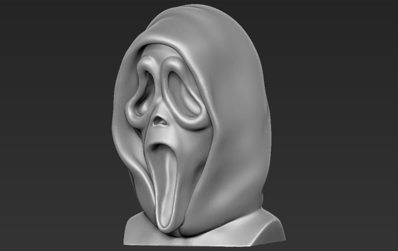 Ghostface from Scream bust 3D printing ready stl obj - Pinshape