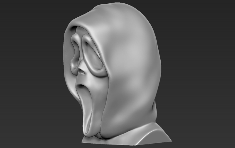 Ghostface from Scream bust 3D printing ready stl obj - Pinshape