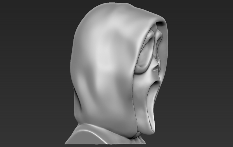 Ghostface from Scream bust 3D printing ready stl obj - Pinshape