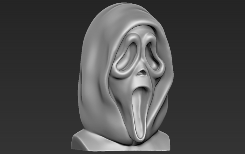 Ghostface from Scream bust 3D printing ready stl obj - Pinshape