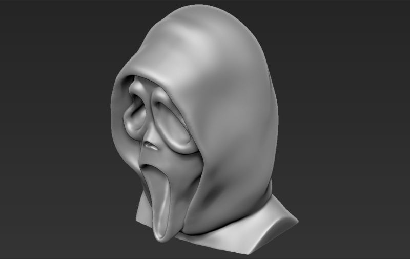 Ghostface from Scream bust 3D printing ready stl obj - Pinshape