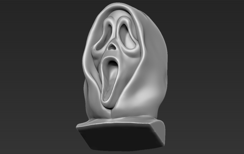 Ghostface from Scream bust 3D printing ready stl obj - Pinshape
