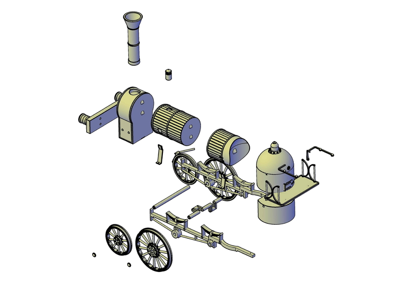 1836 Bury passenger locomotive light version - Pinshape