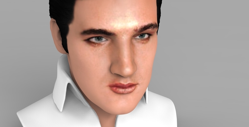 Elvis Presley bust ready for full color 3D printing - Pinshape