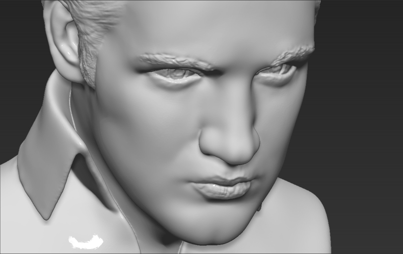 Elvis Presley bust ready for full color 3D printing - Pinshape