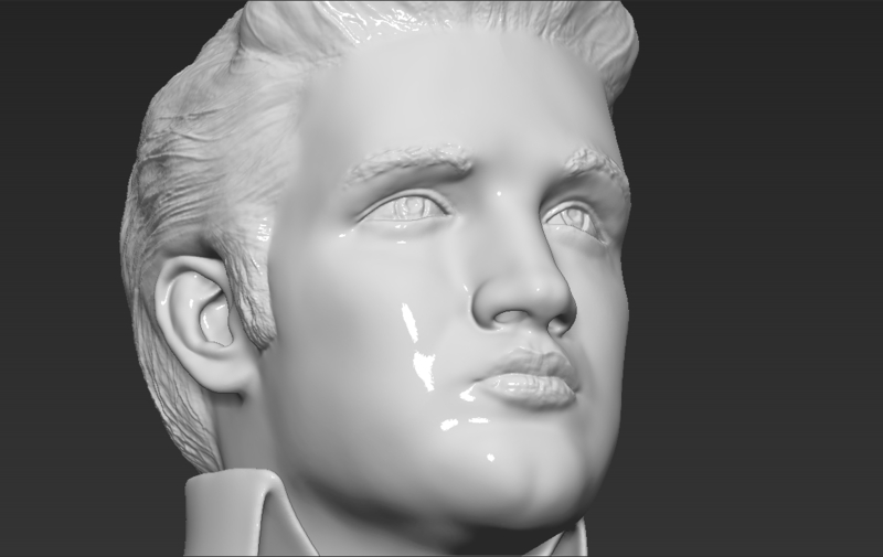 Elvis Presley bust ready for full color 3D printing - Pinshape