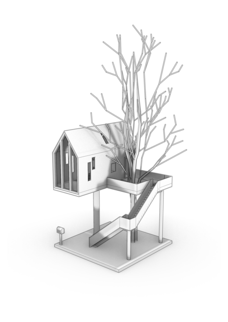 Tree house Lampshape 3D printing model - Pinshape
