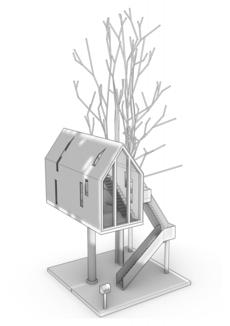 Tree house Lampshape 3D printing model - Pinshape