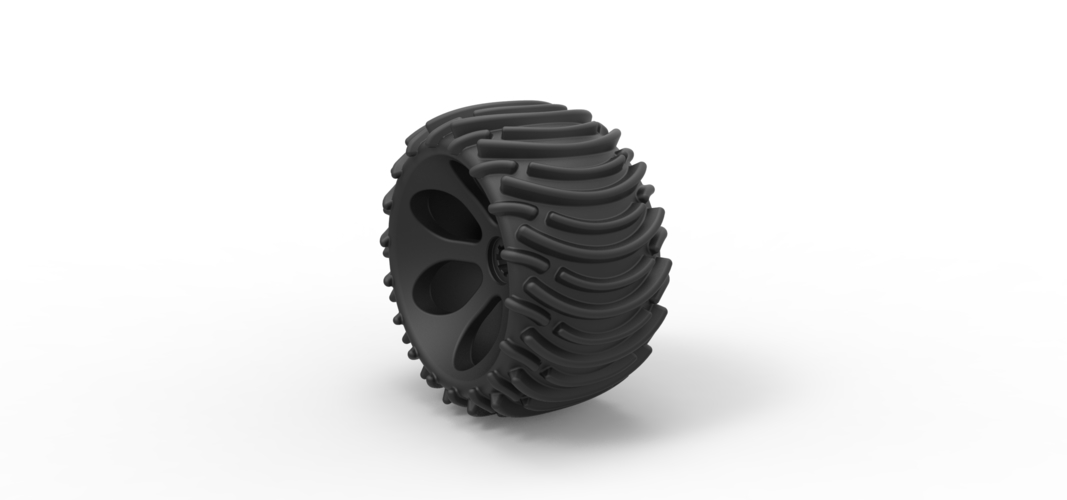 3D Printed Offroad wheel 1 by TechItemsRock | Pinshape